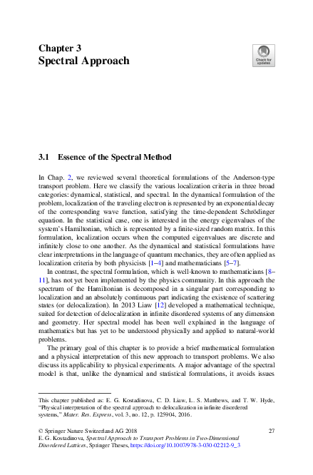 (PDF) Spectral Approach