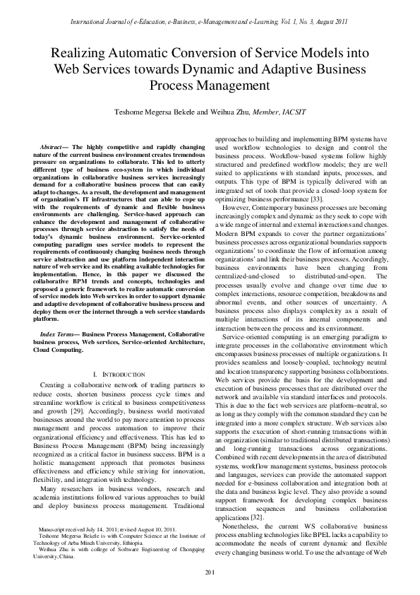 (PDF) Realizing Automatic Conversion of Service Models into Web ...