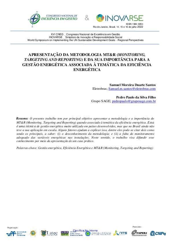 (PDF) Apresentação Da Metodologia MT&R (Monitoring, Targeting and ...