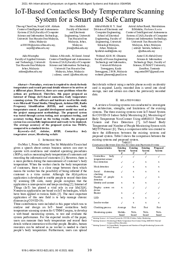 (PDF) IoT-Based Contactless Body Temperature Scanning System for a ...