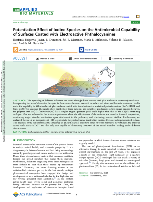 (PDF) Potentiation Effect of Iodine Species on the Antimicrobial ...