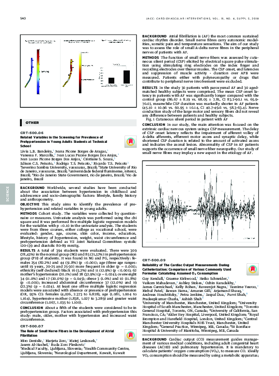 (PDF) CRT-500.09 Reliability of The Cardiac Output Measurements During ...