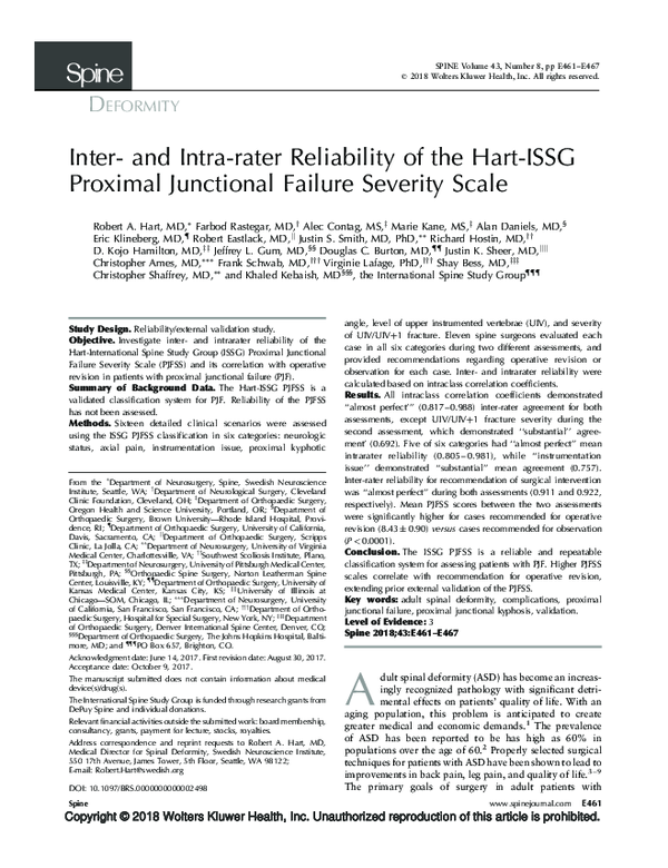 (PDF) Inter- and Intra-rater Reliability of the Hart-ISSG Proximal ...