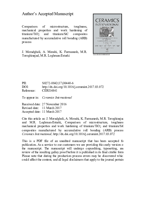 (PDF) Comparison of microstructure, toughness, mechanical properties ...