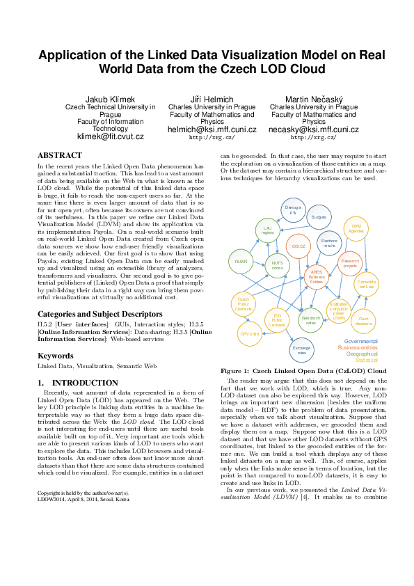 Pdf Application Of The Linked Data Visualization Model On Real World