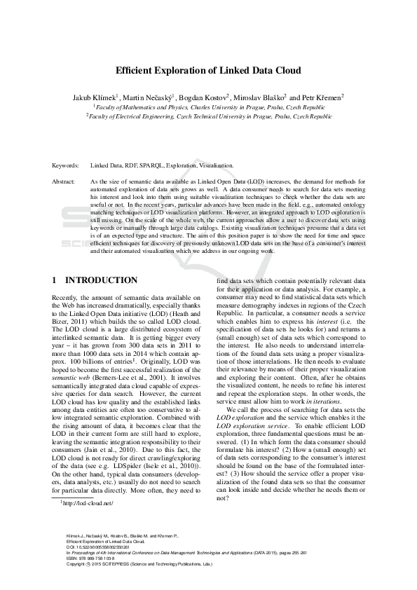(PDF) Efficient Exploration of Linked Data Cloud