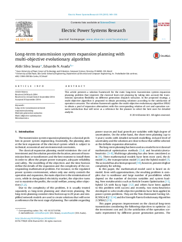 (PDF) Long-term transmission system expansion planning with multi ...