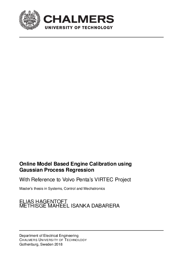 (PDF) Online model based engine calibration using Gaussian process regression