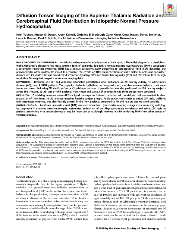 Pdf Diffusion Tensor Imaging Of The Superior Thalamic Radiation And