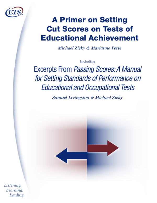 (PDF) A Primer on Setting Cut Scores on Tests of Educational Achievement