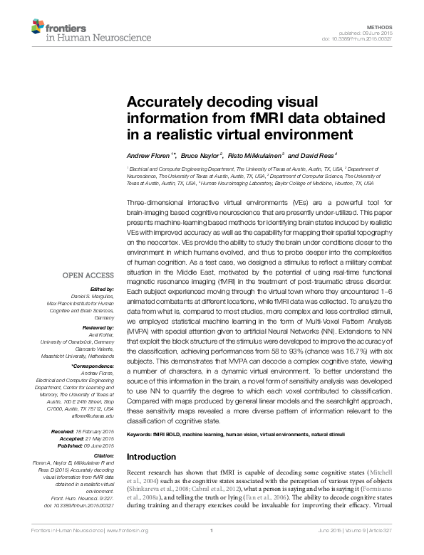 (PDF) Accurately decoding visual information from fMRI data obtained in ...