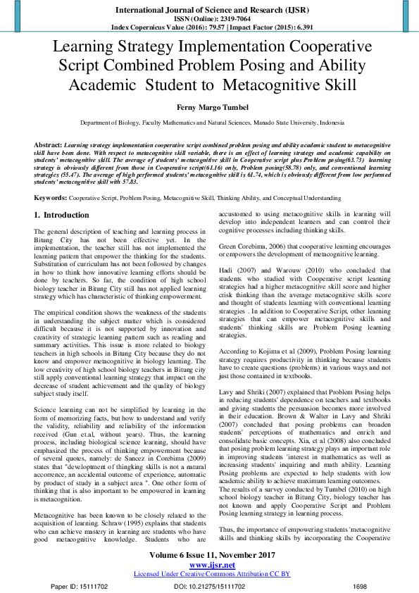 (PDF) Learning Strategy Implementation Cooperative Script Combined Problem Posing and Ability ...