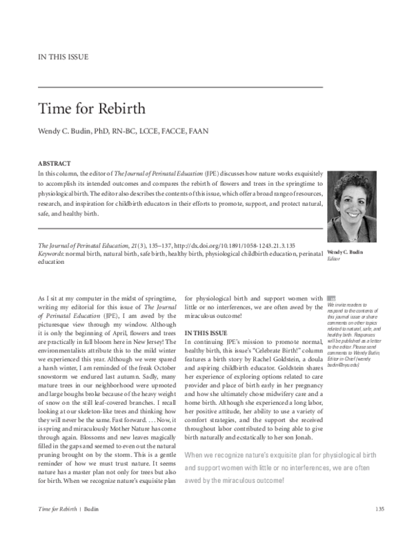 (PDF) Time for Rebirth