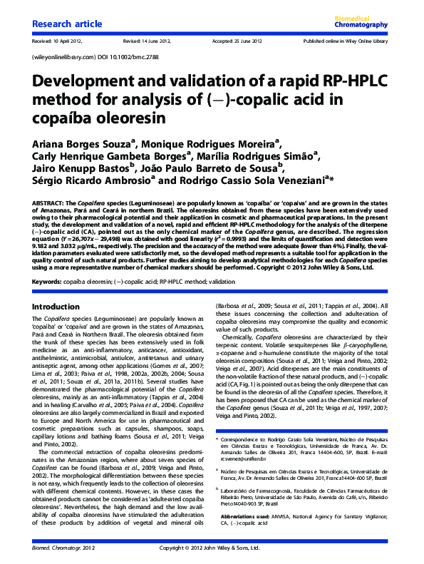 (PDF) Development and validation of a rapid RP-HPLC method for analysis ...