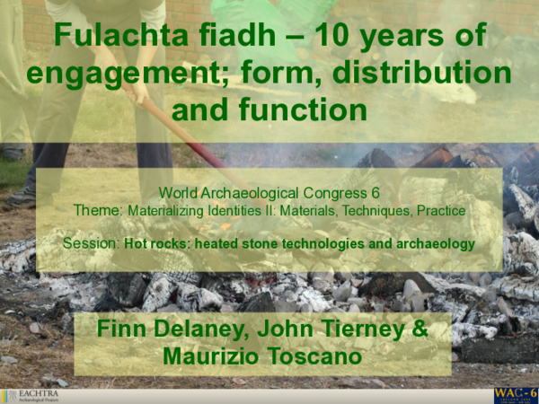 (PDF) Fulachta fiadh – 10 years of engagement: form, distribution and ...