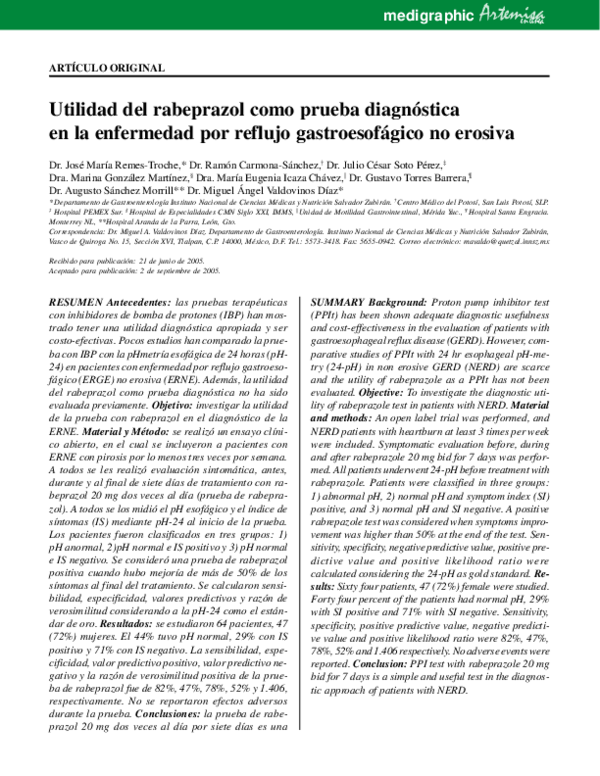(PDF) [Utility of rabeprazole as a diagnostic test in non-erosive ...