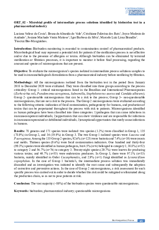 (PDF) Microbial profile of intermediate process solutions identified by ...