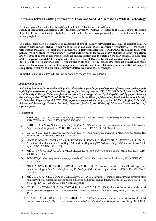 (PDF) Difference between Cutting Surface of Al Foam and Solid Al ...