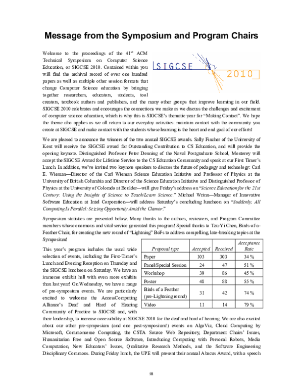 (PDF) Message from the Symposium and program chairs