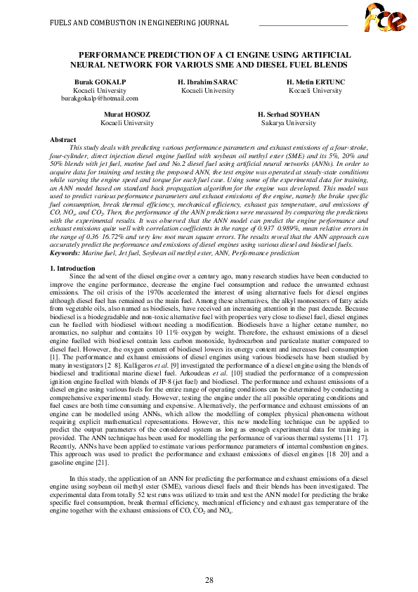 (PDF) Fuels and Combustion in Engineering Journal Performance ...