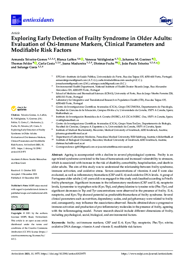 (PDF) Exploring Early Detection of Frailty Syndrome in Older Adults ...