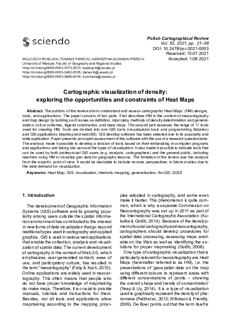(PDF) Cartographic visualization of density: exploring the ...