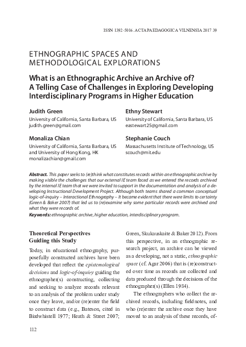 (PDF) What is an Ethnographic Archive an Archive of? A Telling Case of ...