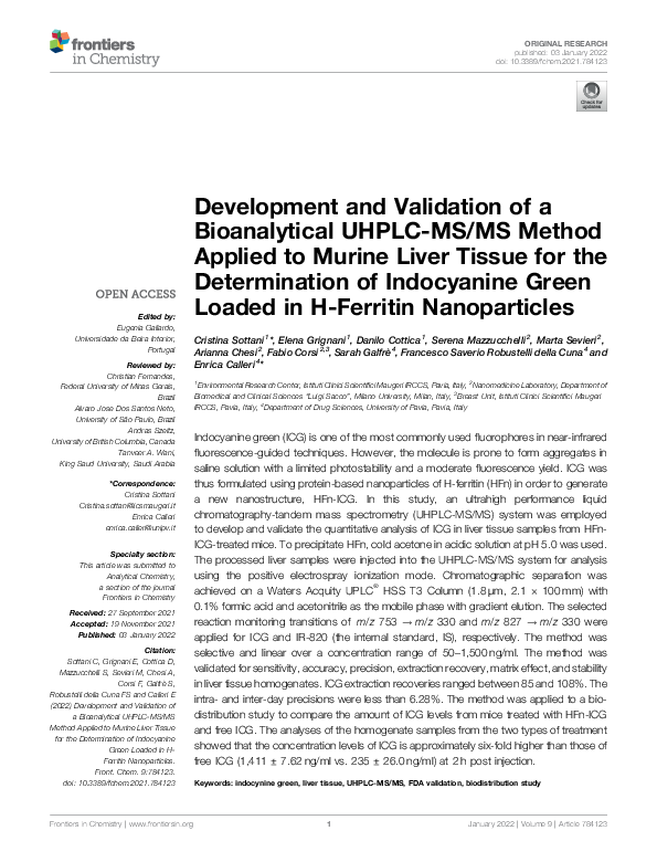 Pdf Development And Validation Of A Bioanalytical Uhplc Msms Method