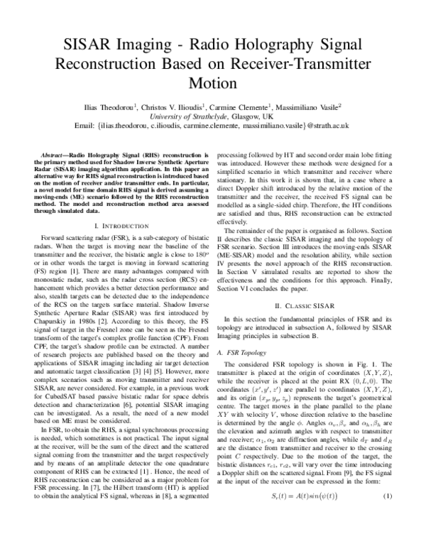 (PDF) SISAR Imaging - Radio Holography Signal Reconstruction Based on ...