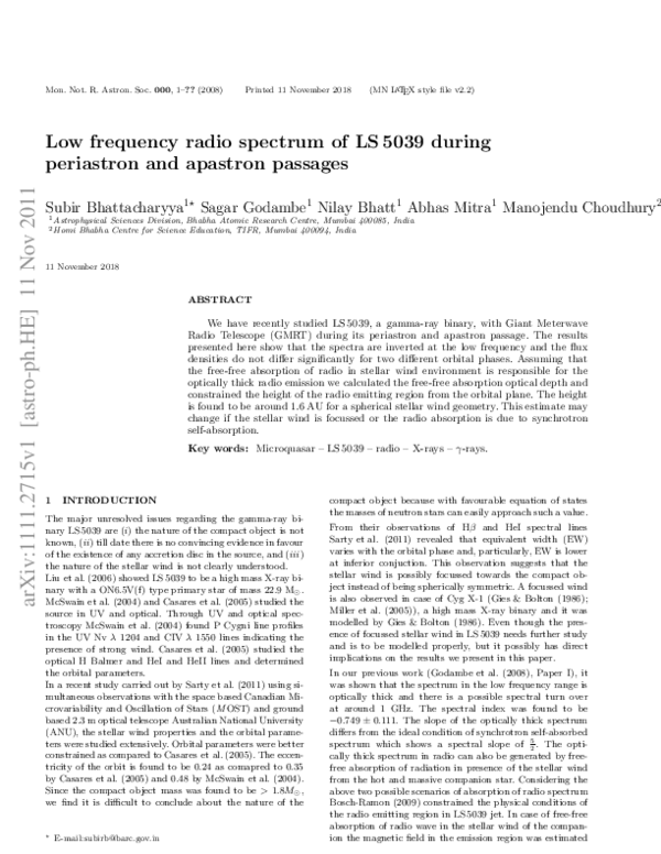 (PDF) Periastron and Apastron Passages