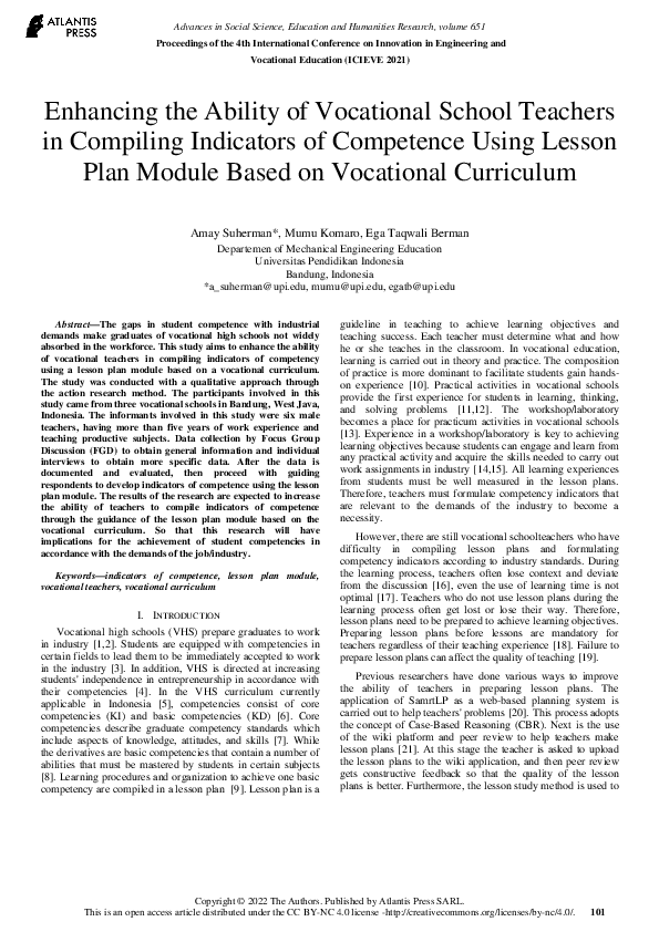 (PDF) Enhancing the Ability of Vocational School Teachers in Compiling ...