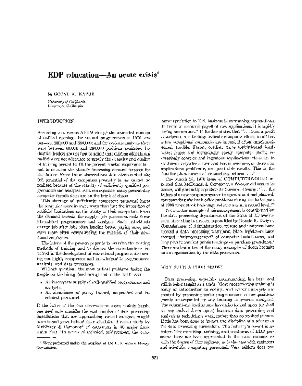(PDF) EDP education