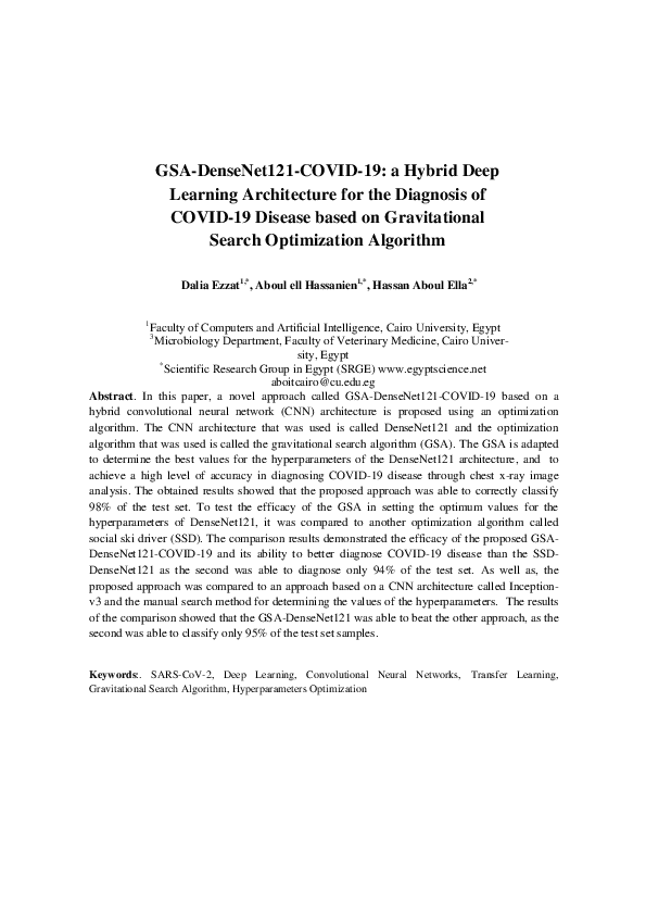 (PDF) GSA-DenseNet121-COVID-19: a Hybrid Deep Learning Architecture for the Diagnosis of COVID ...