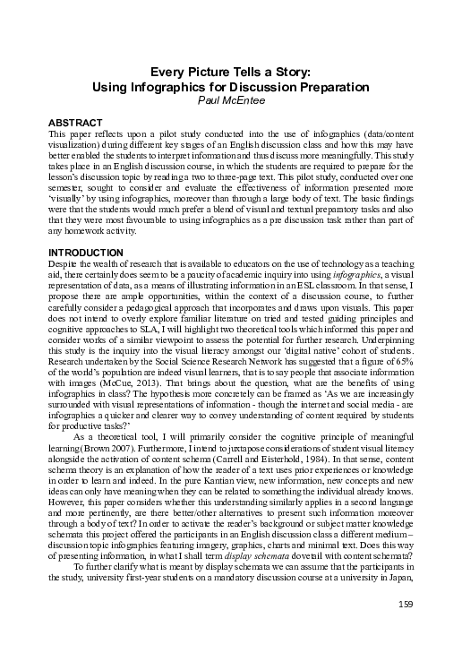 (PDF) Every Picture Tells a Story : Using Infographics for Discussion ...