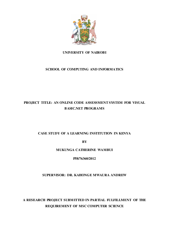Pdf An Online Code Assessment System For Visual Basicnet Programs
