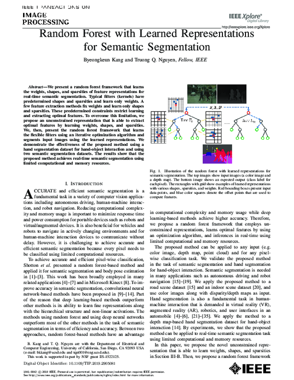 (PDF) Random Forest With Learned Representations for Semantic Segmentation | Byeongkeun Kang ...