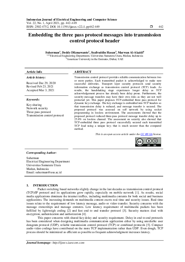 (PDF) Embedding the three pass protocol messages into transmission ...