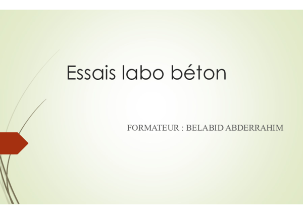 (PDF) Essais labo béton