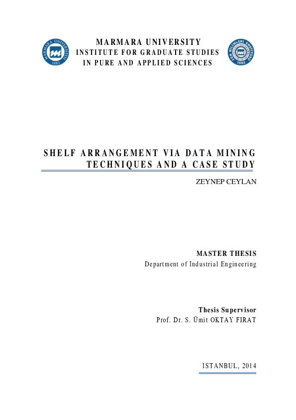 (PDF) Shelf arrangement via data mining techniques and a case study