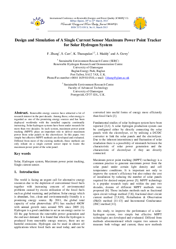 (PDF) Design and Simulation of A Single Current Sensor Maximum Power Point Tracker for Solar ...