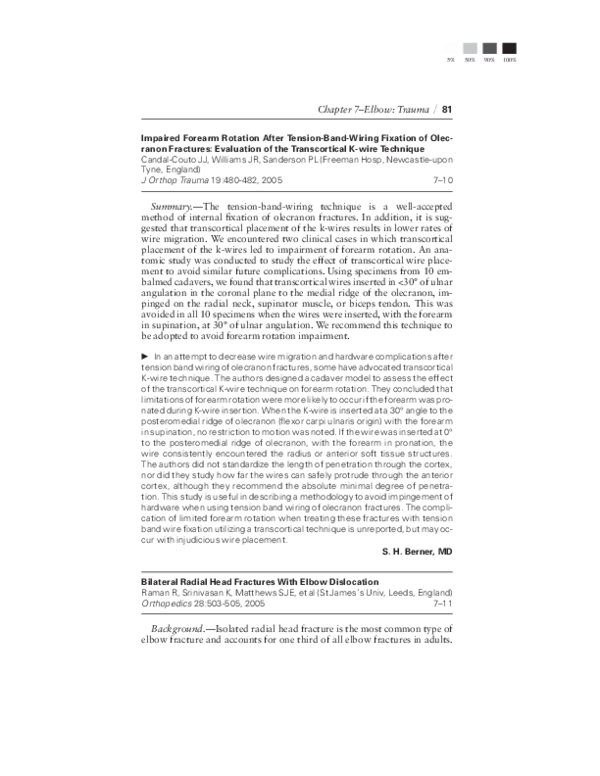 Pdf Bilateral Radial Head Fractures With Elbow Dislocation Raghu Raman J