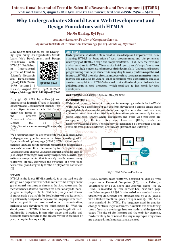 (PDF) Why Undergraduates Should Learn Web Development and Design ...