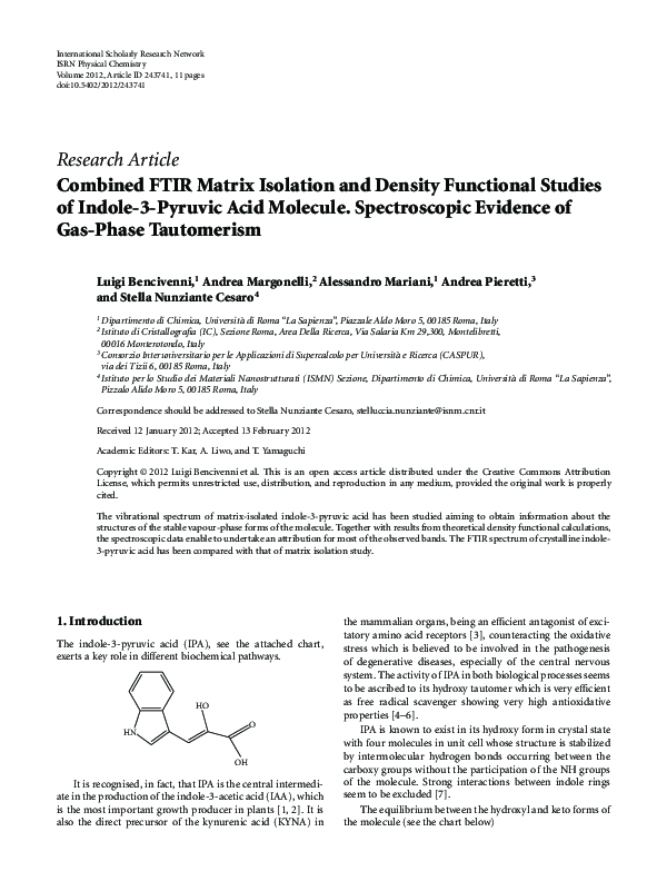 (PDF) Combined FTIR Matrix Isolation and Density Functional Studies of ...