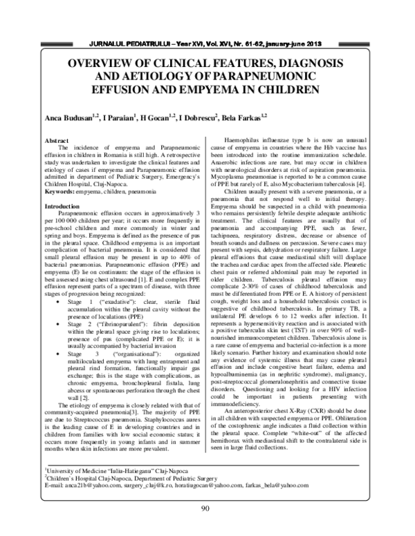 (PDF) Overview of Clinical Features, Diagnosis and Aetiology of ...
