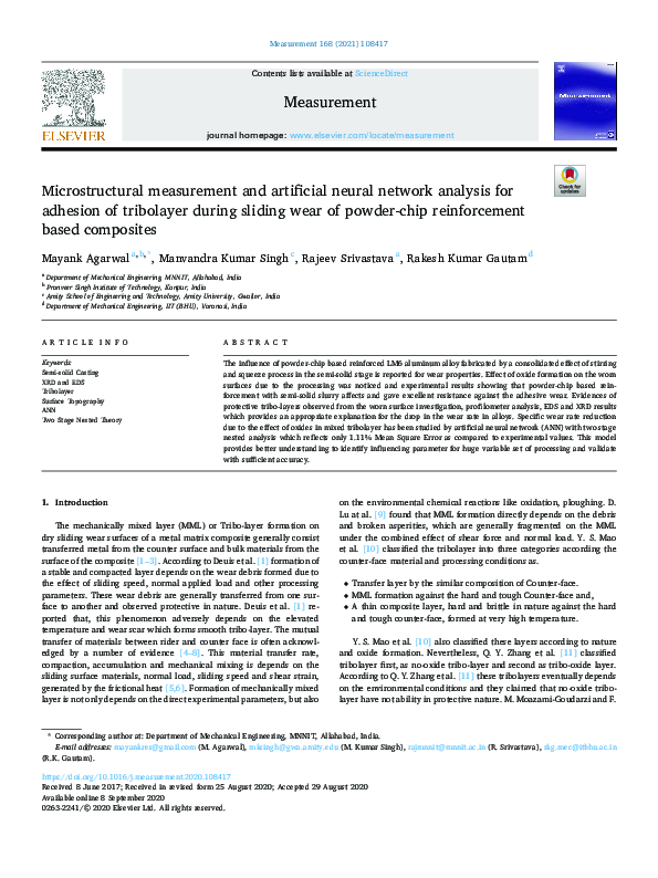 (PDF) Microstructural measurement and artificial neural network analysis for adhesion of ...