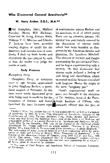 (PDF) [Who discovered general anesthesia?]