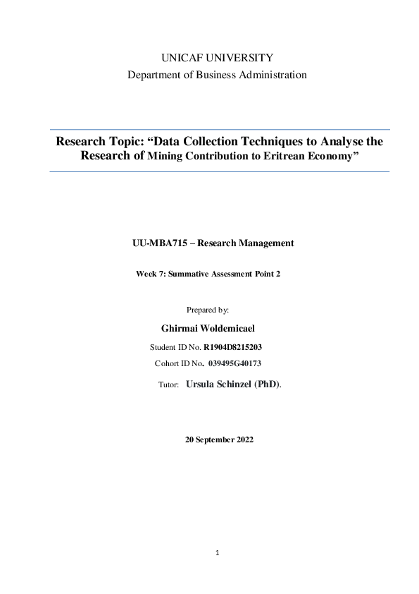 (PDF) Research Topic: "Data Collection Techniques to Analyse the ...