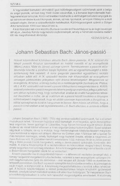 (PDF) Johann Sebastian Bach : János-passió