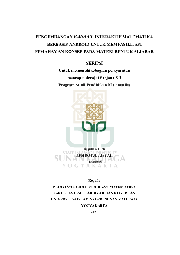 (PDF) Pengembangan E-Modul Interaktif Matematika Berbasis Android Untuk Memfasilitasi Pemahaman ...
