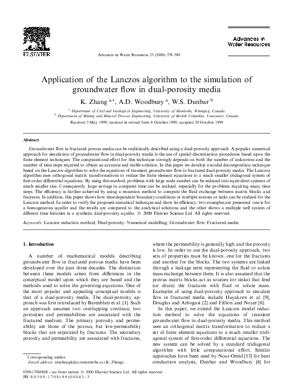 (PDF) Application of the Lanczos algorithm to the simulation of ...